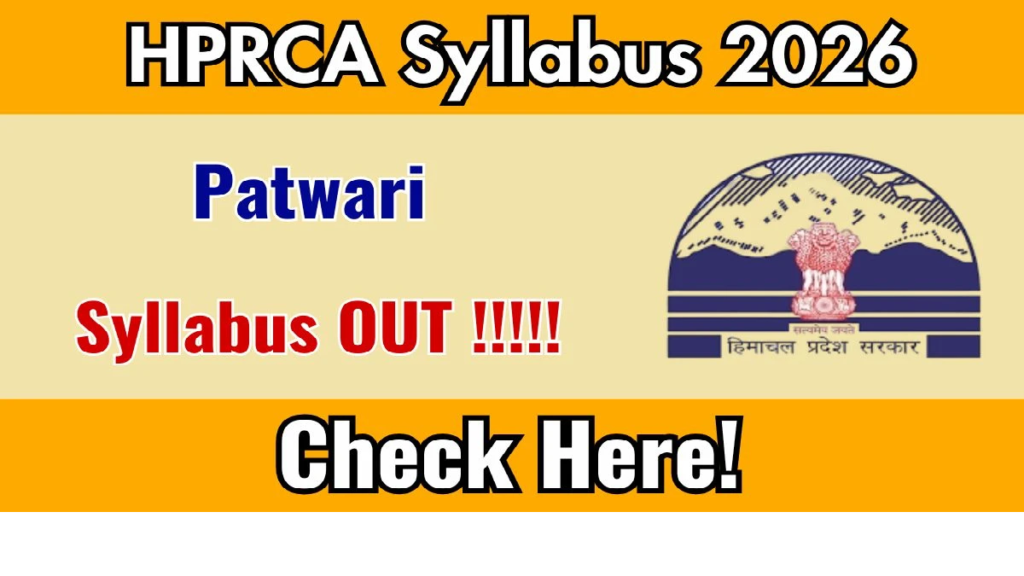 HP Patwari Syllabus 2026 Latest Official Syllabus and Exam Pattern ...