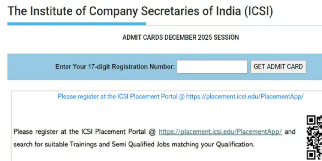 ICSI CS Admit Card 2025 Released: Download Hall Ticket, Exam Dates and ...